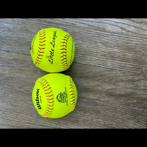 Games | Set Of Two Little League Softball Wilson And Champro Balls ...